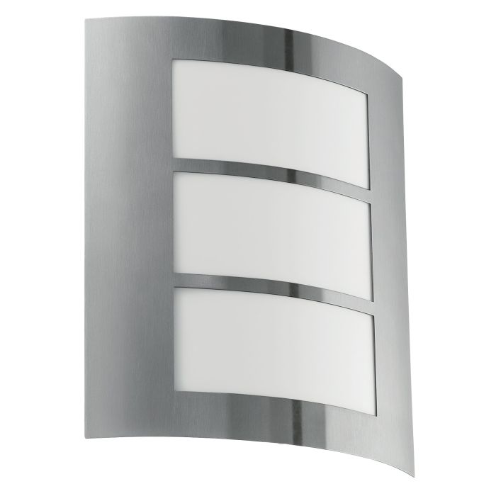 88139 CITY stainless steel wall lamp stainless steel / plastic white