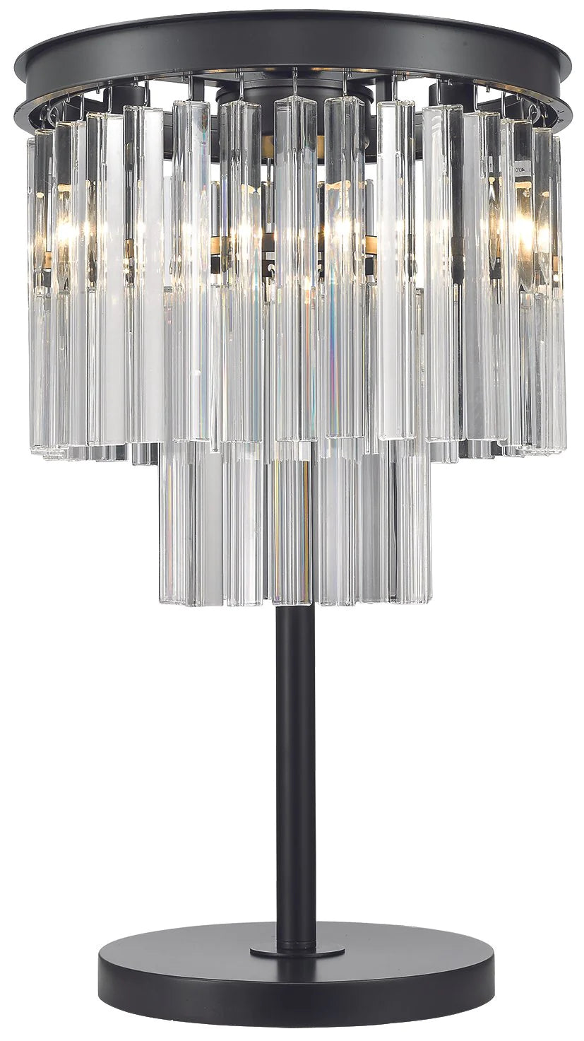 Crystal Table Lamp with 3 Bulbs by LX-Richmond LXRICH036CS3TAB