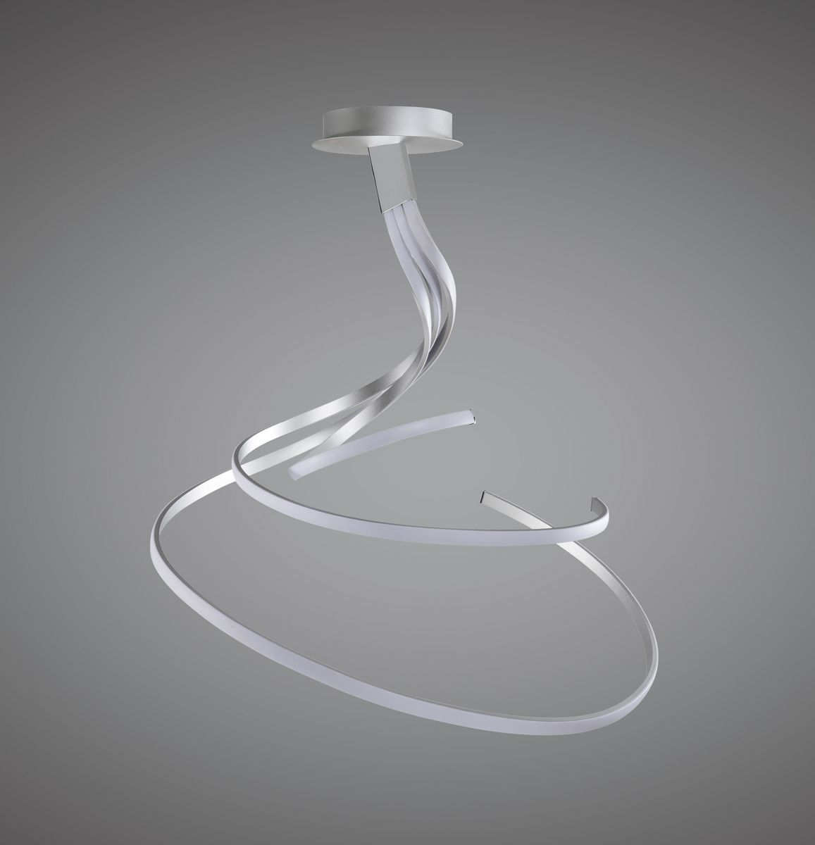M5003 Mantra Nur XL Ceiling Fitting 80W LED Silver Frosted Acrylic Pol